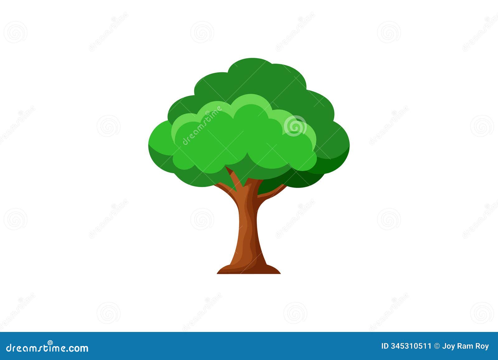 Vibrant Leafy Tree Vector Art Illustration Eps Stock Illustration ...