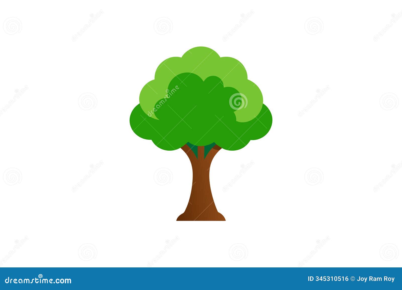 Vibrant Leafy Tree Vector Art Illustration Eps Stock Illustration ...
