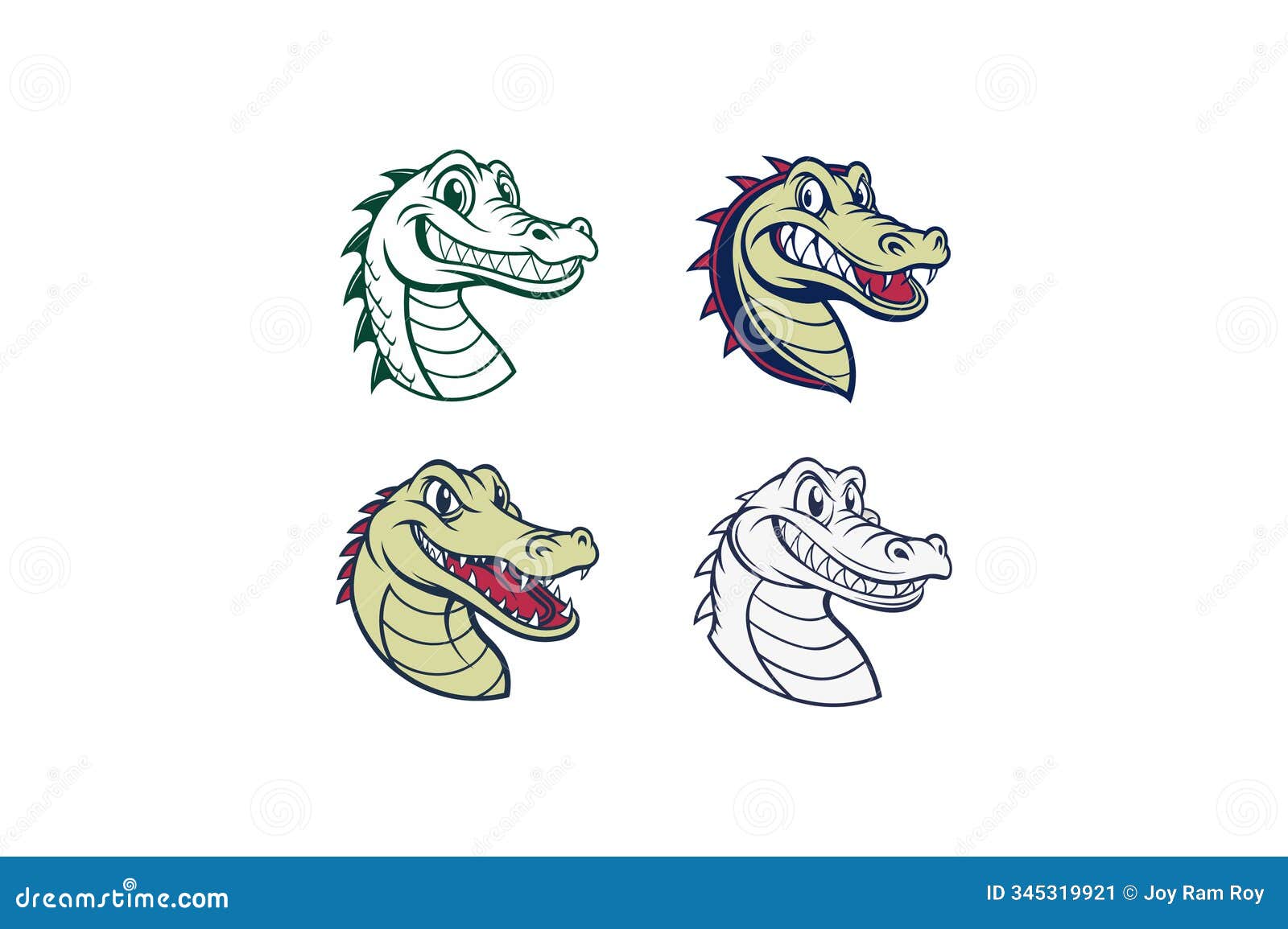 Alligator, Alligator Head, Mascot Logo Design Vector Art Illustration ...