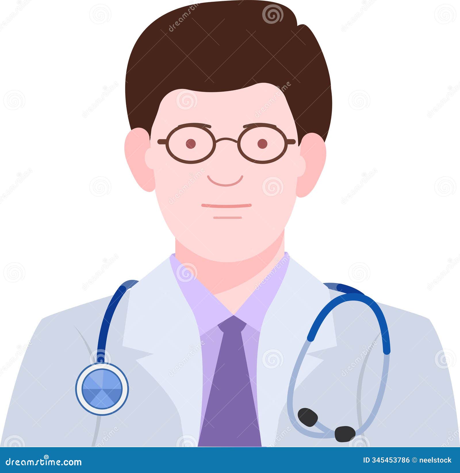 Doctor stock vector. Illustration of avatar, hair, font - 345453786