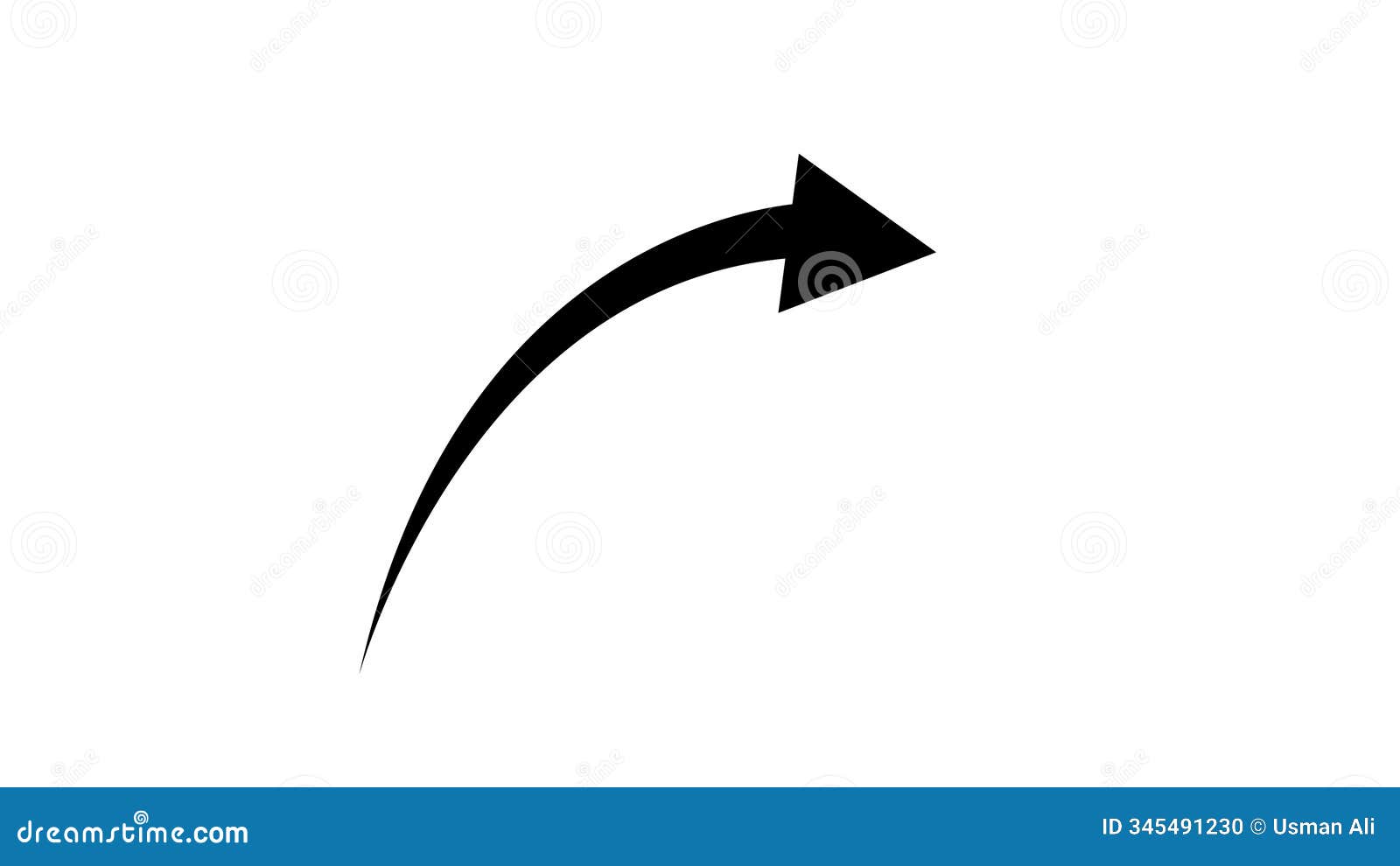 Curve arrow icon stock illustration. Illustration of logo - 345491230