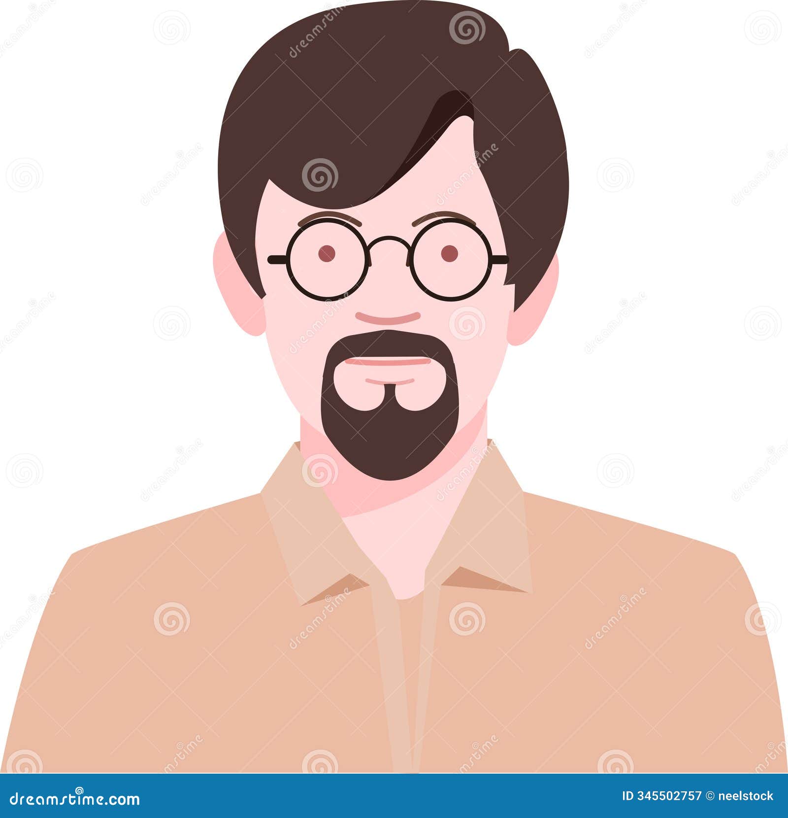Front Portraits of Young Men, Stock Illustration - Illustration of ...