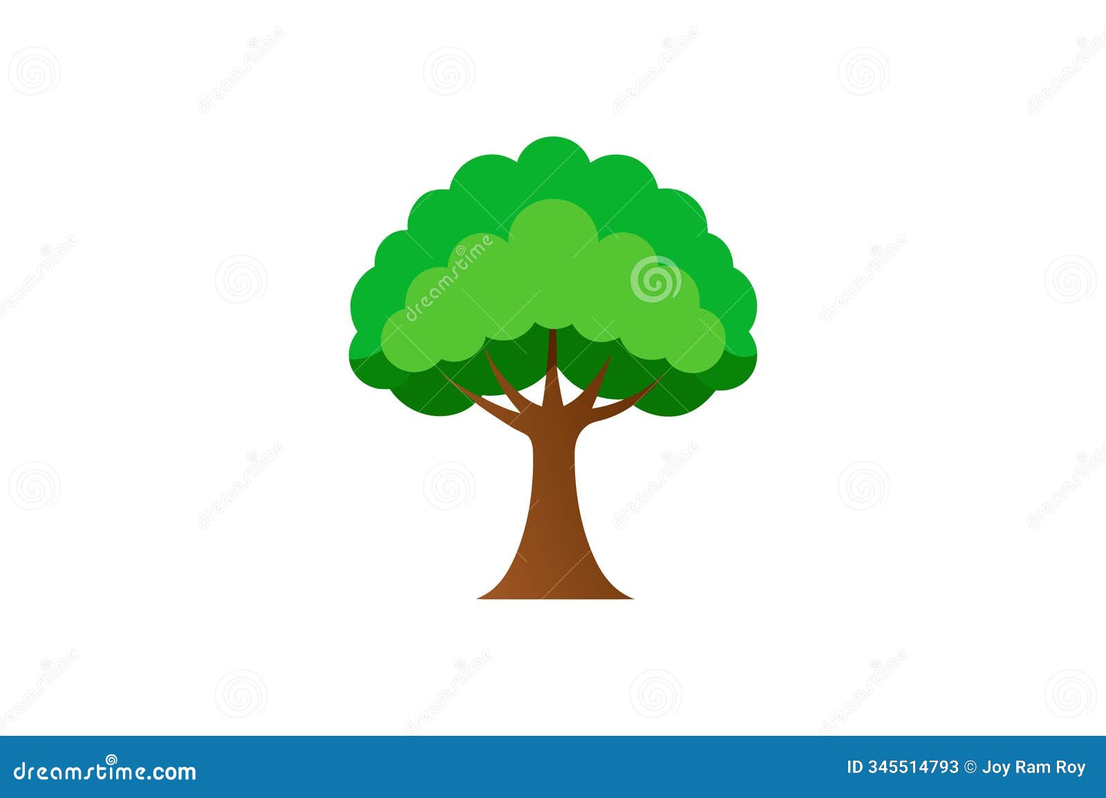 Vibrant Leafy Tree Vector Art Illustration Eps Stock Illustration ...