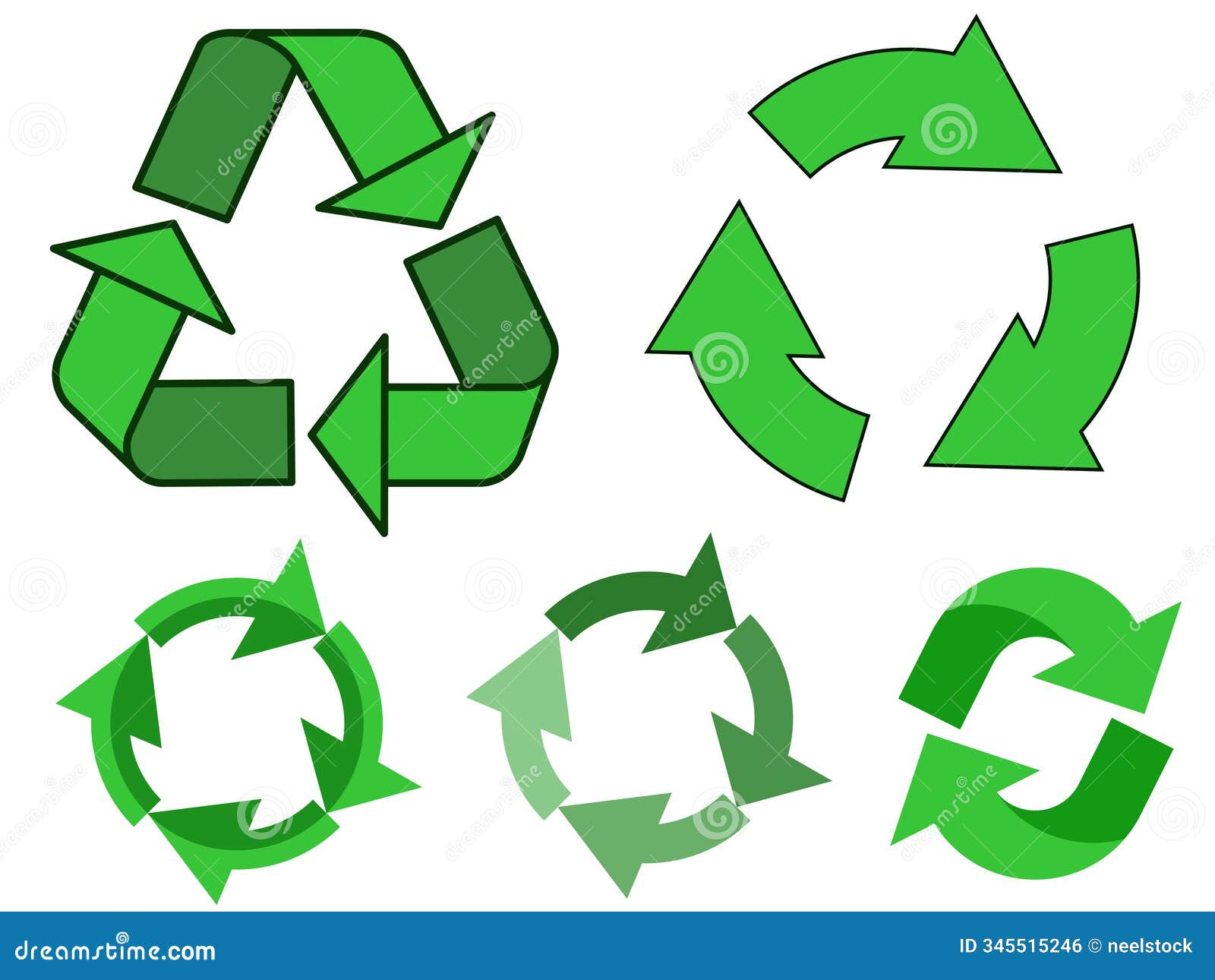 Recycle Sign Icon Vector Illustration | CartoonDealer.com #345515246