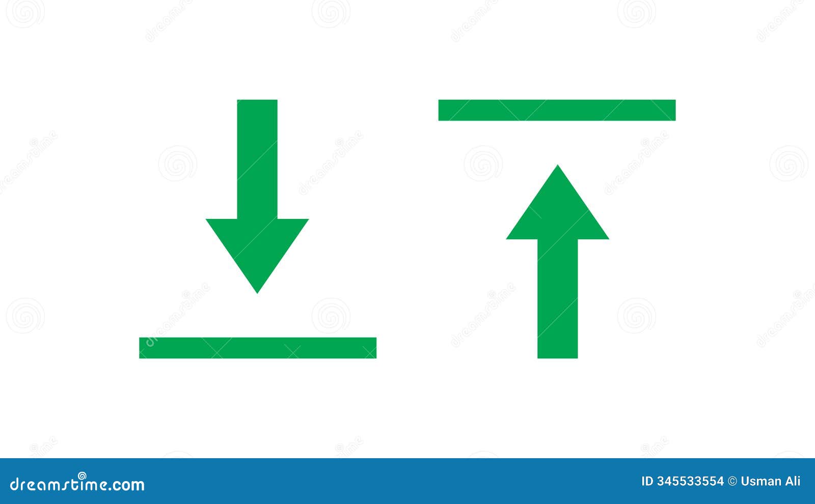 Upload and download symbol stock illustration. Illustration of print ...