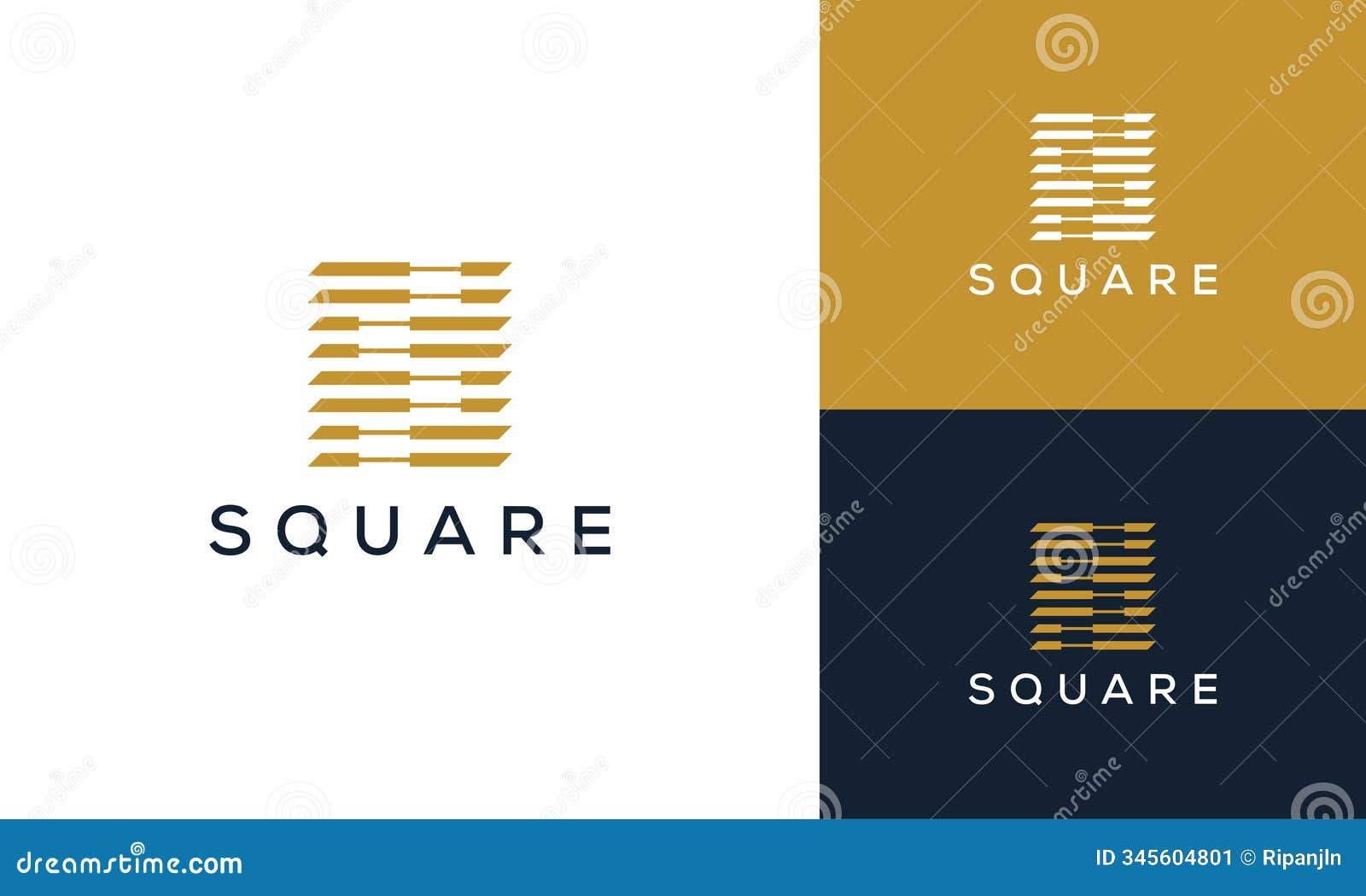 Square Initial Letter F Geometric Logo Design Stock Illustration ...