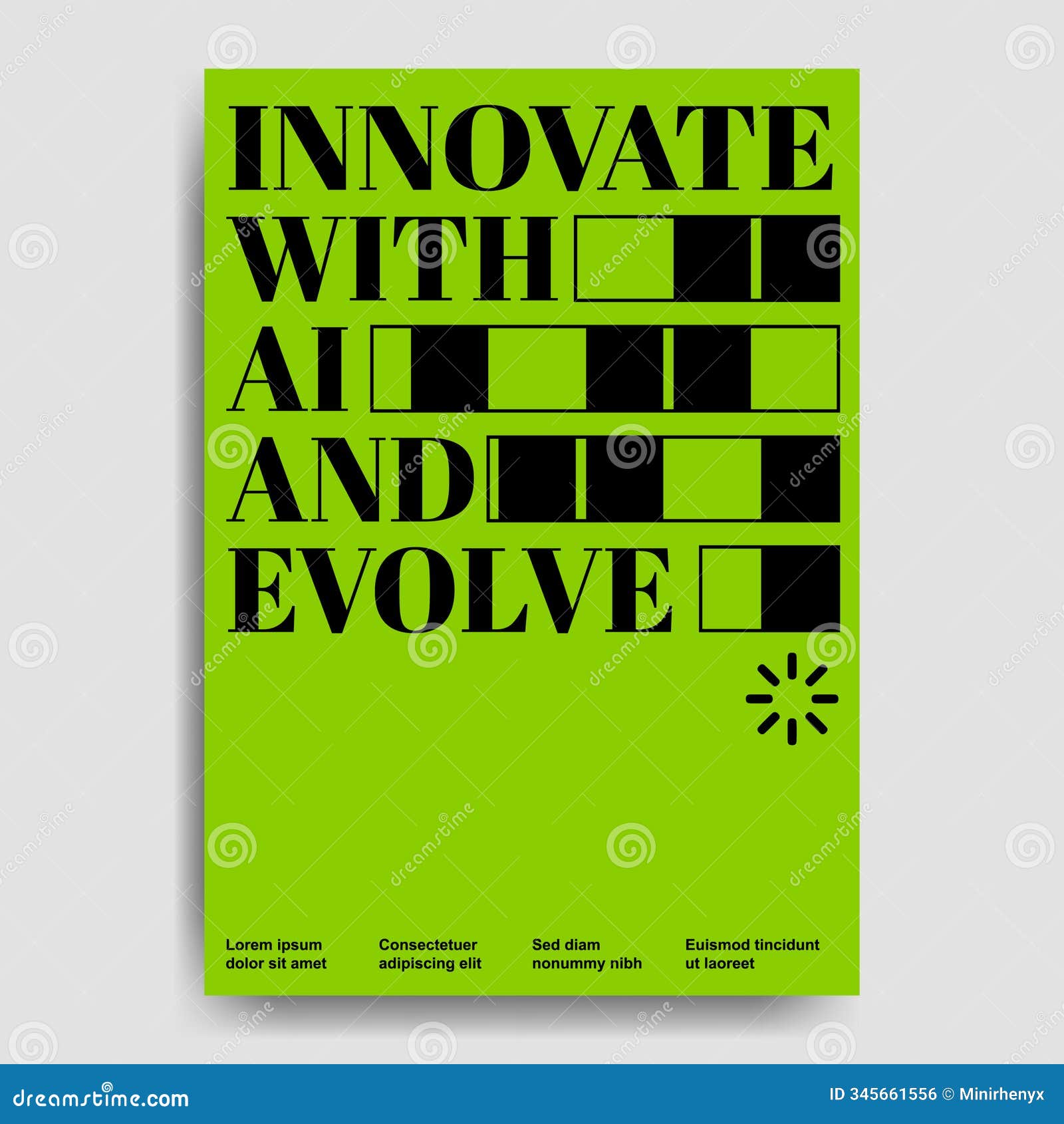 Postmodernism AI Technology A4 Poster Template Cartoon Vector ...