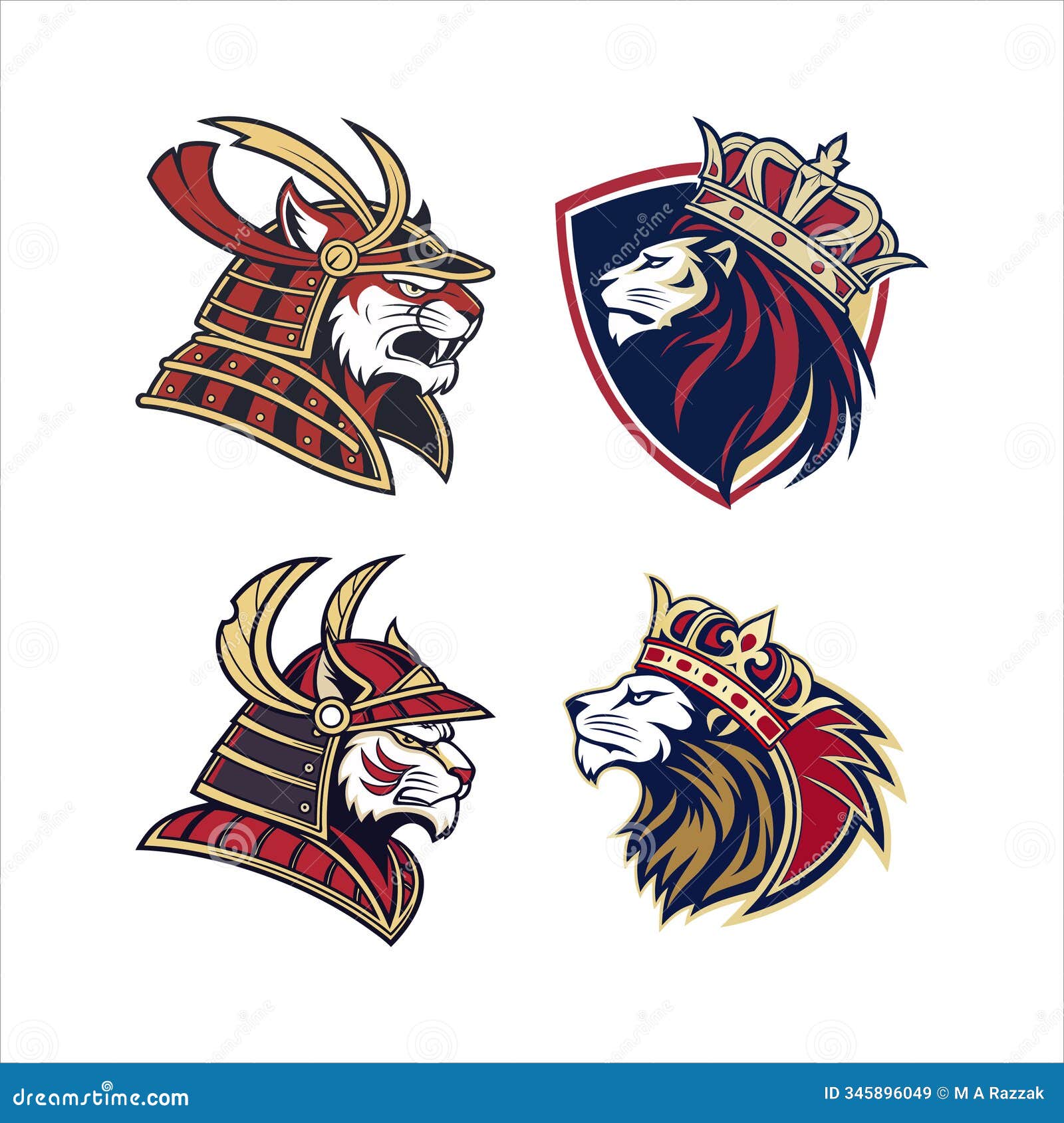 Ferocious Head Mascot Logo. Bold And Intimidating Design. Vector ...