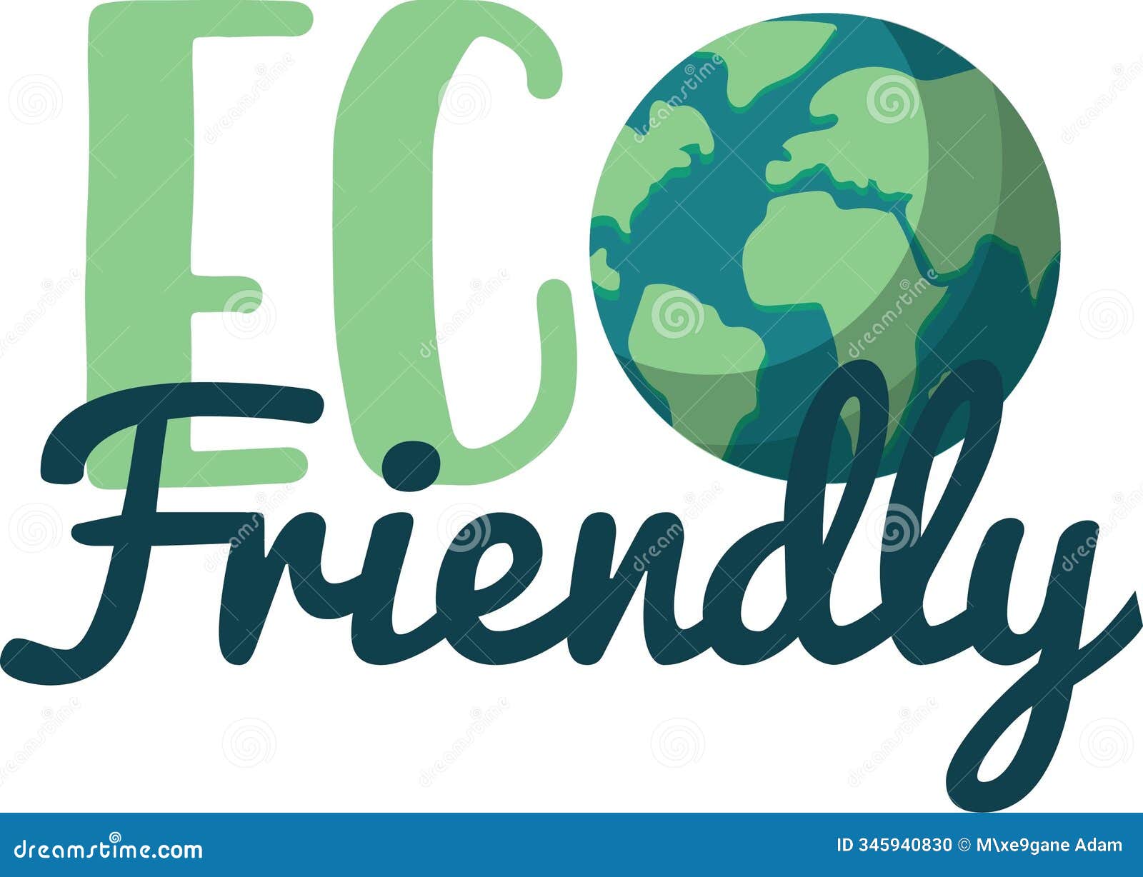 Eco-friendly Title Isolated on Transparent Background Stock ...