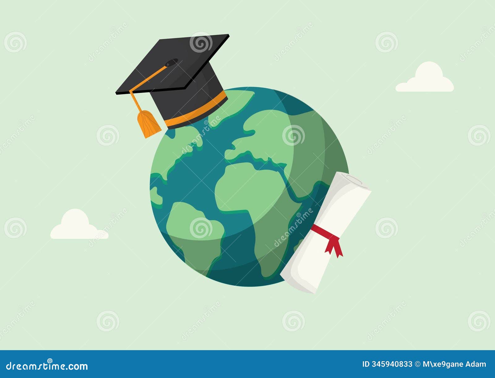 Graduation Earth Mascot Wearing Graduation Cap, Earth Character, Earth ...