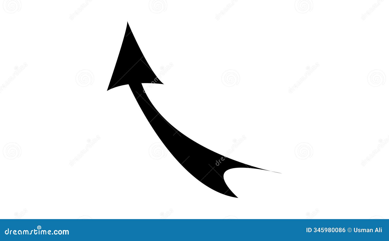 Up curve arrow icon stock illustration. Illustration of action - 345980086