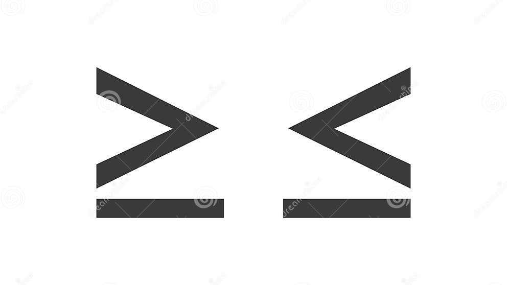 Greater Than and less Than Icon Stock Illustration - Illustration of ...