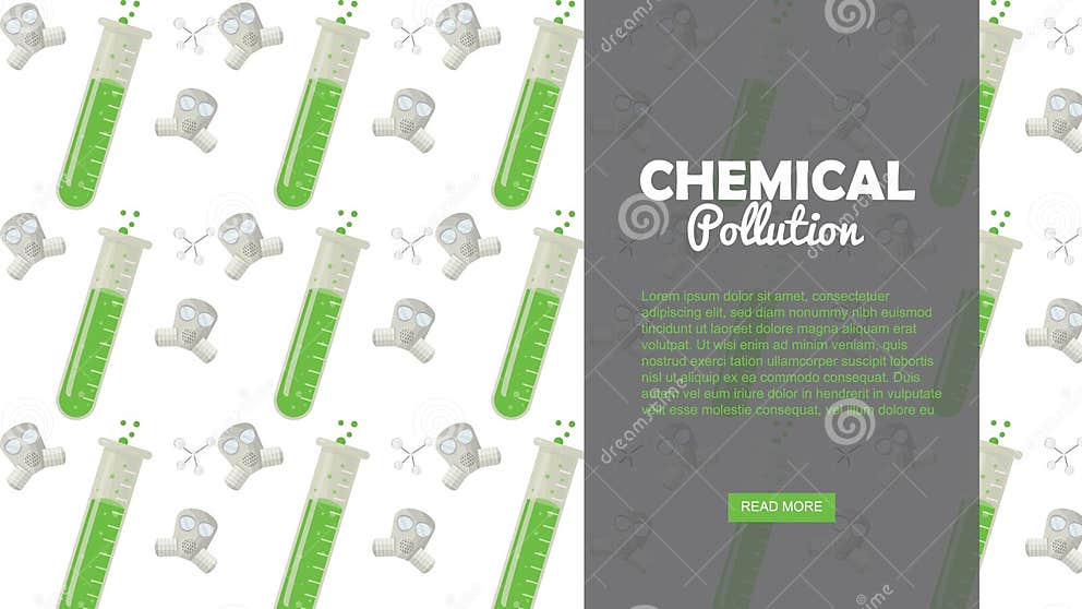 Chemical Pollution Pattern. Industrial Pollution Web Banner Stock ...
