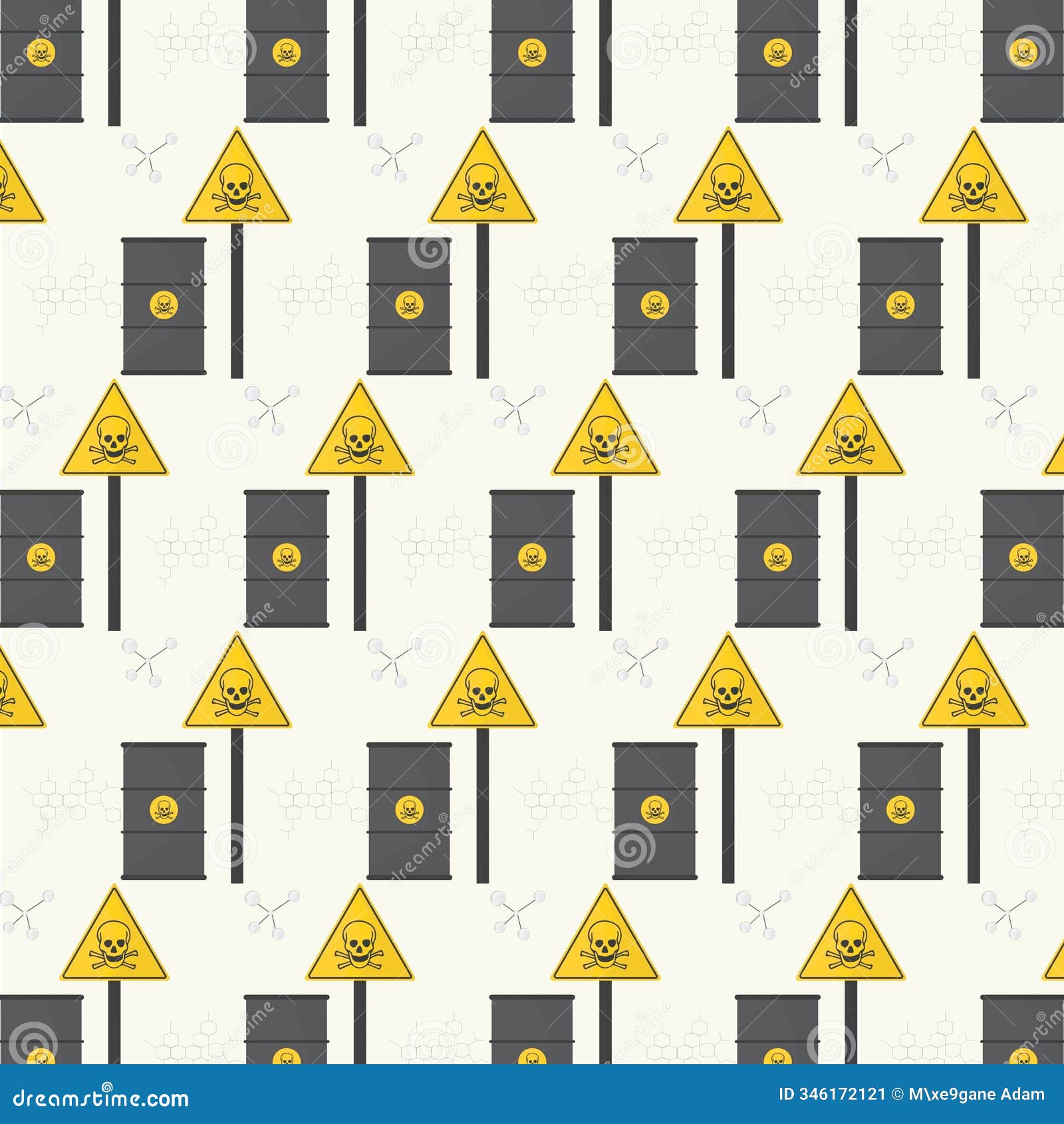 Hazardous hemicals pattern stock illustration. Illustration of diagram ...