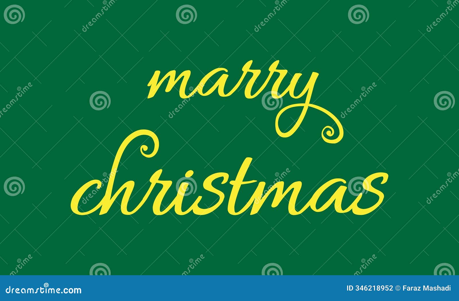 Happy Christmas Day Text Typography in Green Color Stock Illustration ...