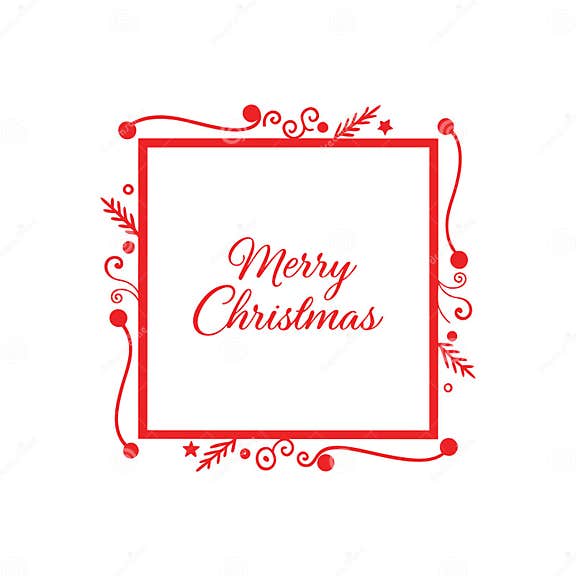 Decorative Christmas Frames Vector Illustration Set Stock Illustration ...