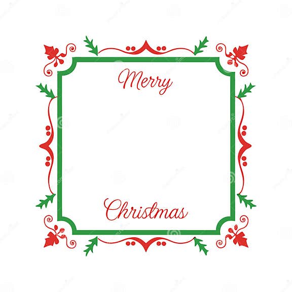 Decorative Christmas Frames Vector Illustration Set Stock Illustration ...