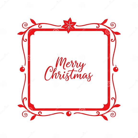 Decorative Christmas Frames Vector Illustration Set Stock Illustration ...