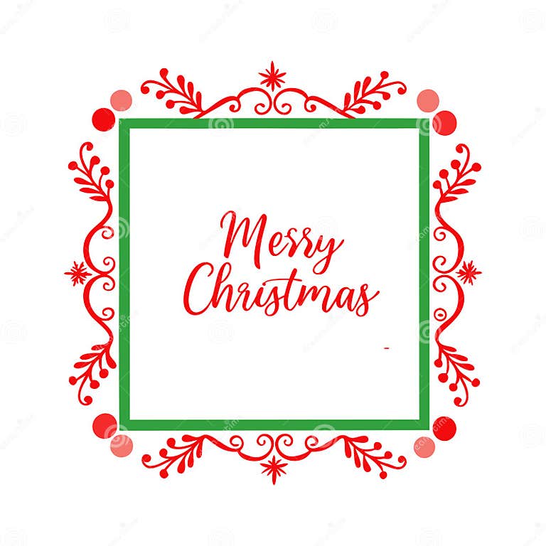 Decorative Christmas Frames Vector Illustration Set Stock Illustration ...