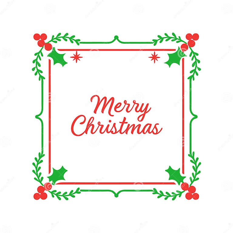 Decorative Christmas Frames Vector Illustration Set Stock Illustration ...