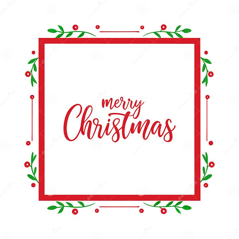 Decorative Christmas Frames Vector Illustration Set Stock Illustration ...