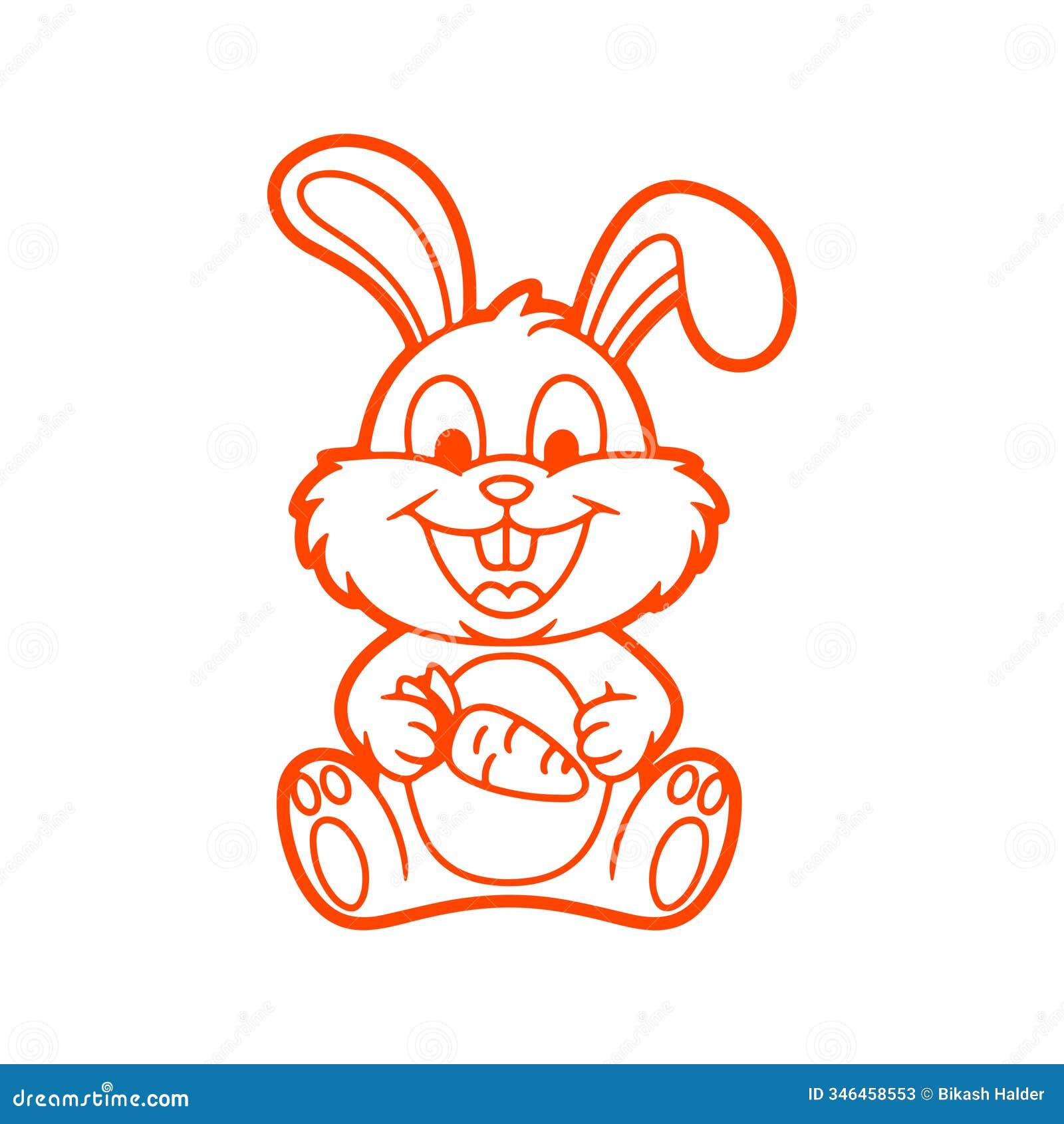 Happy Rabbit Vector Illustration Design Stock Illustration ...