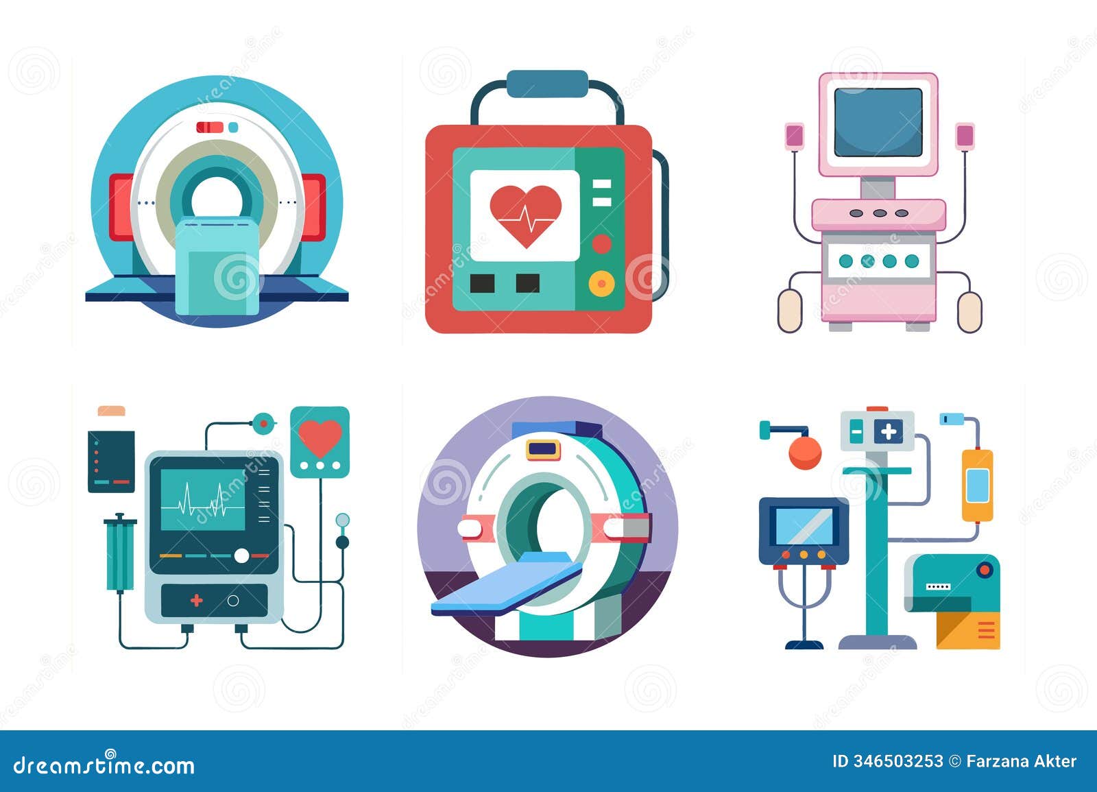 Medical Equipment Doodle Set Vector Art Stock Illustration ...
