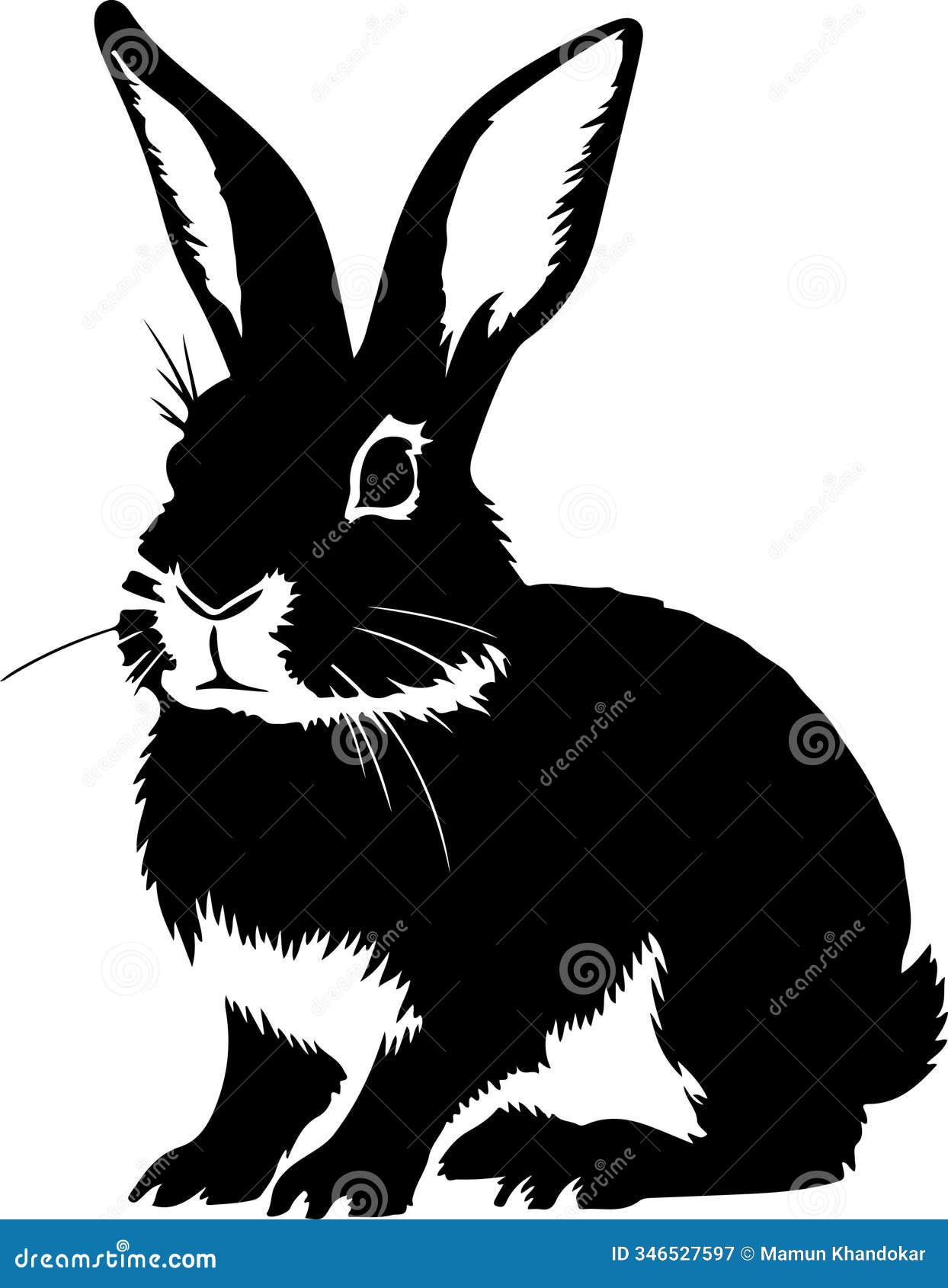 Vector Silhouette Rabbit Logo Stock Vector - Illustration of emblem ...