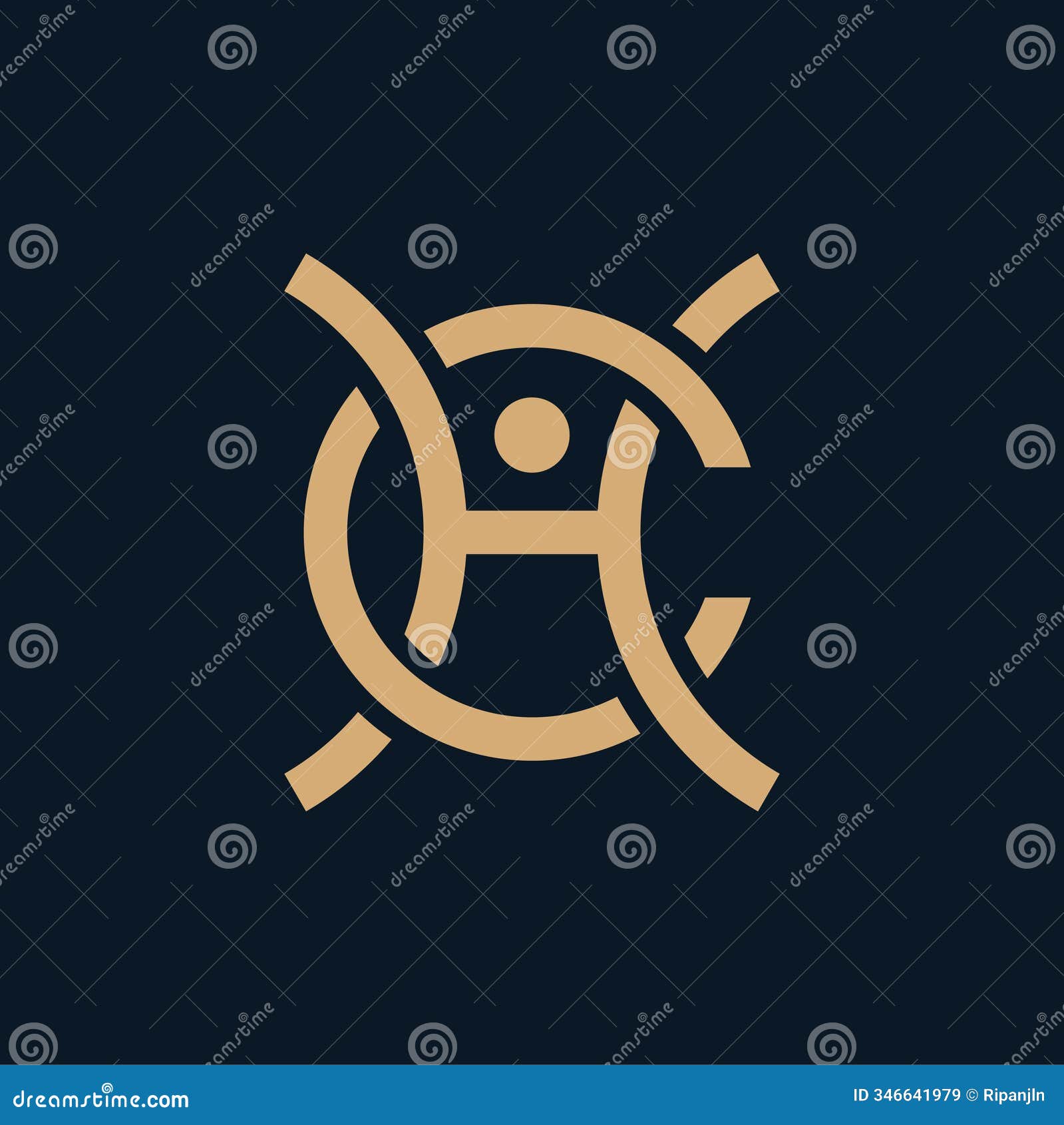 Letter HC Happy People Logo Design Vector Template Stock Illustration ...