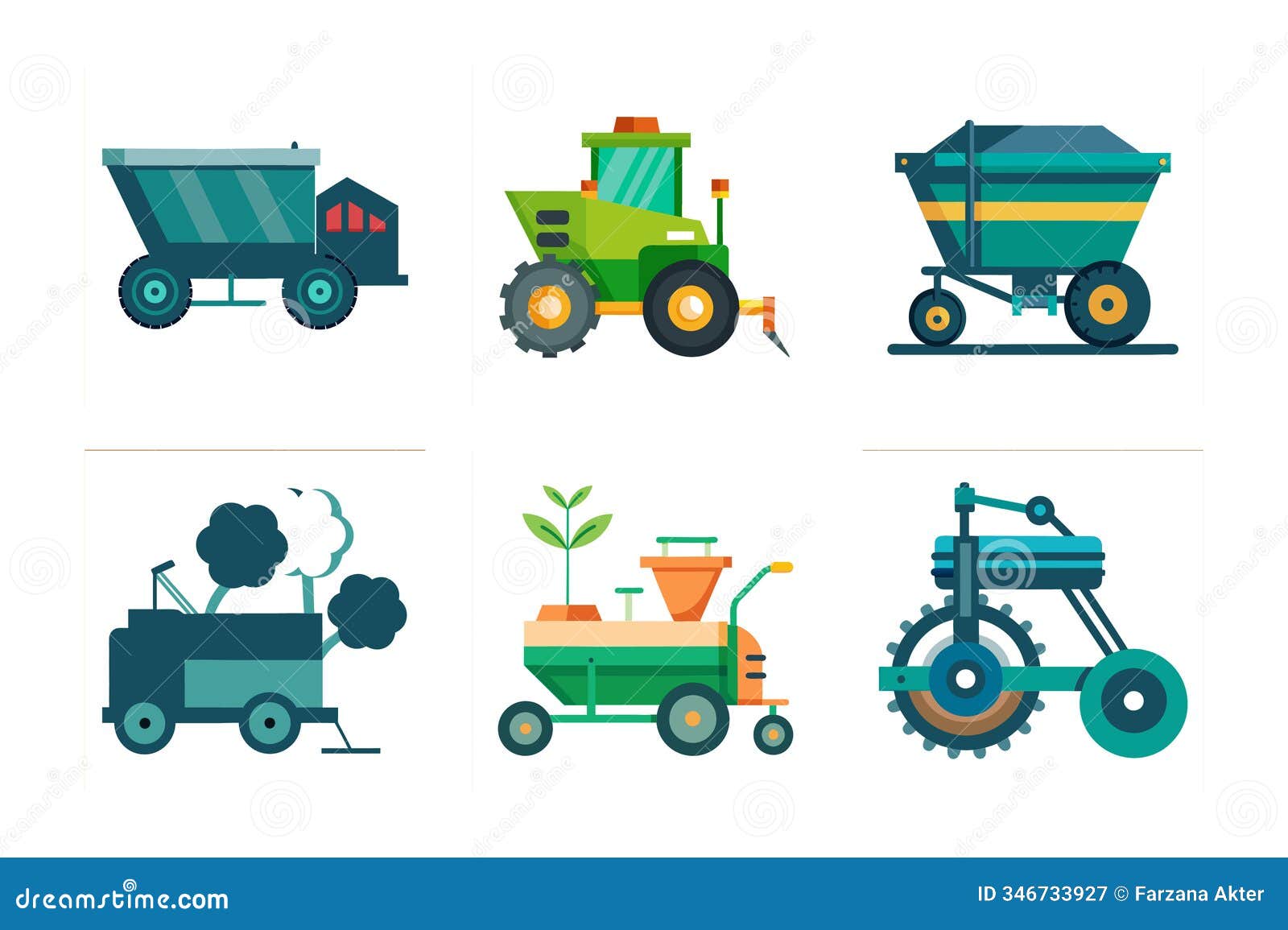 Agriculture Equipment Vector Art Icon Stock Illustration - Illustration ...