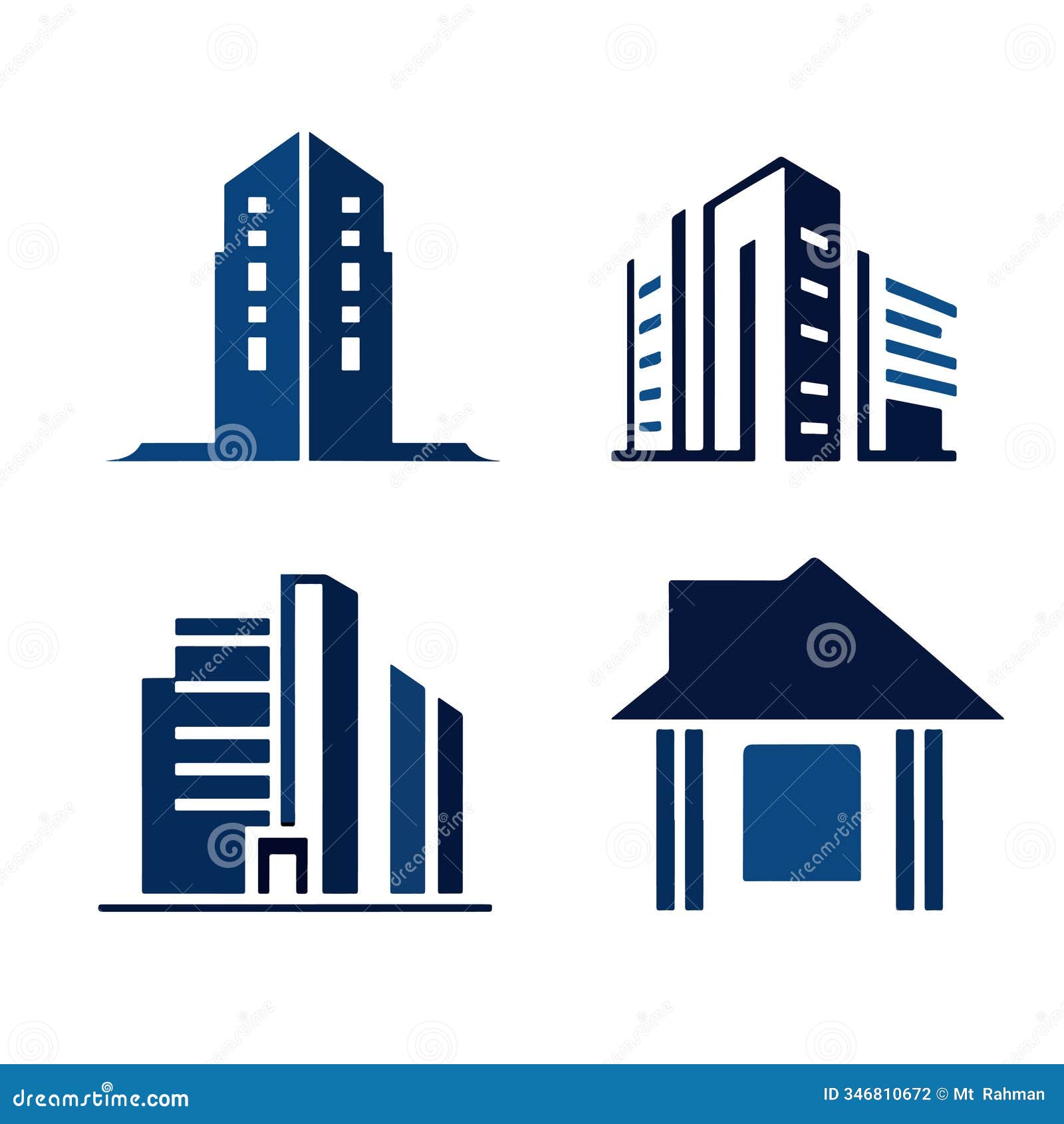 Office Building Vector Bundle or Set Silhoutte , Corporate Office ...