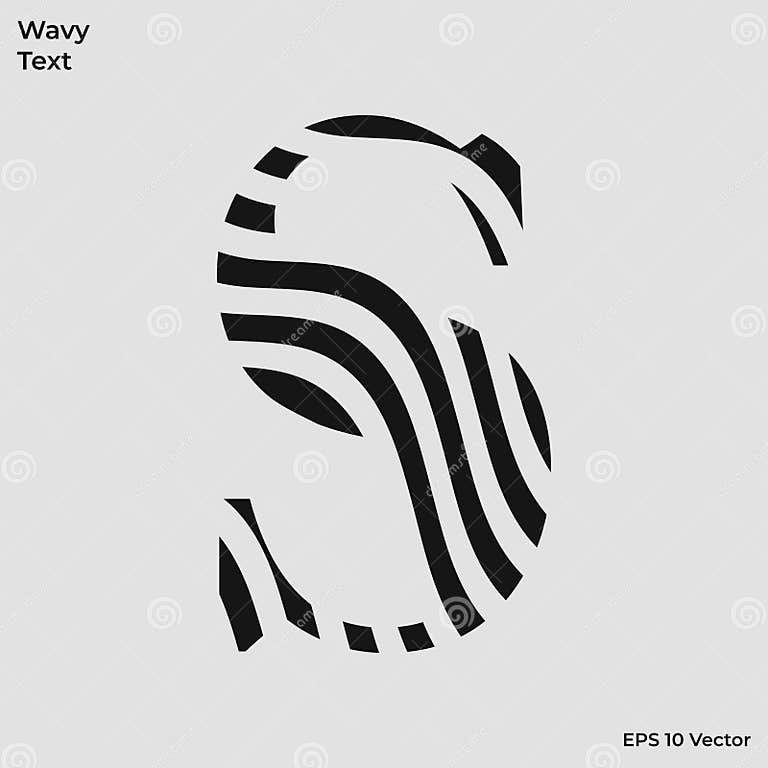 Wavy Stripes Alphabet Capital Letters Stock Illustration - Illustration ...