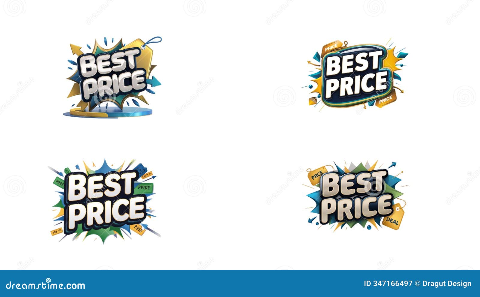 3D Logo Design for Best Price Stock Illustration - Illustration of ...