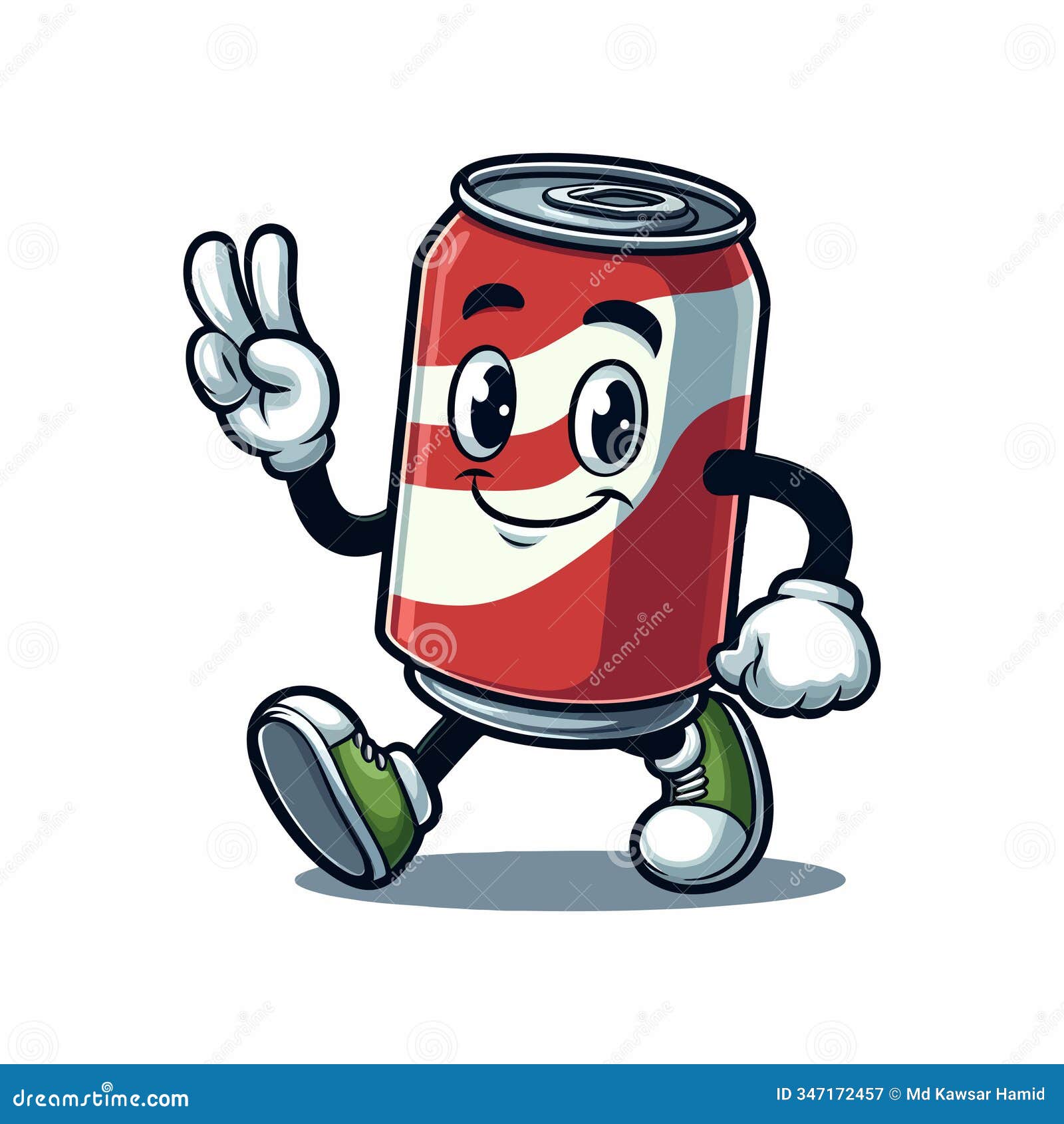 Retro Soda Can Mascot Cartoon Character Vector Stock Vector ...