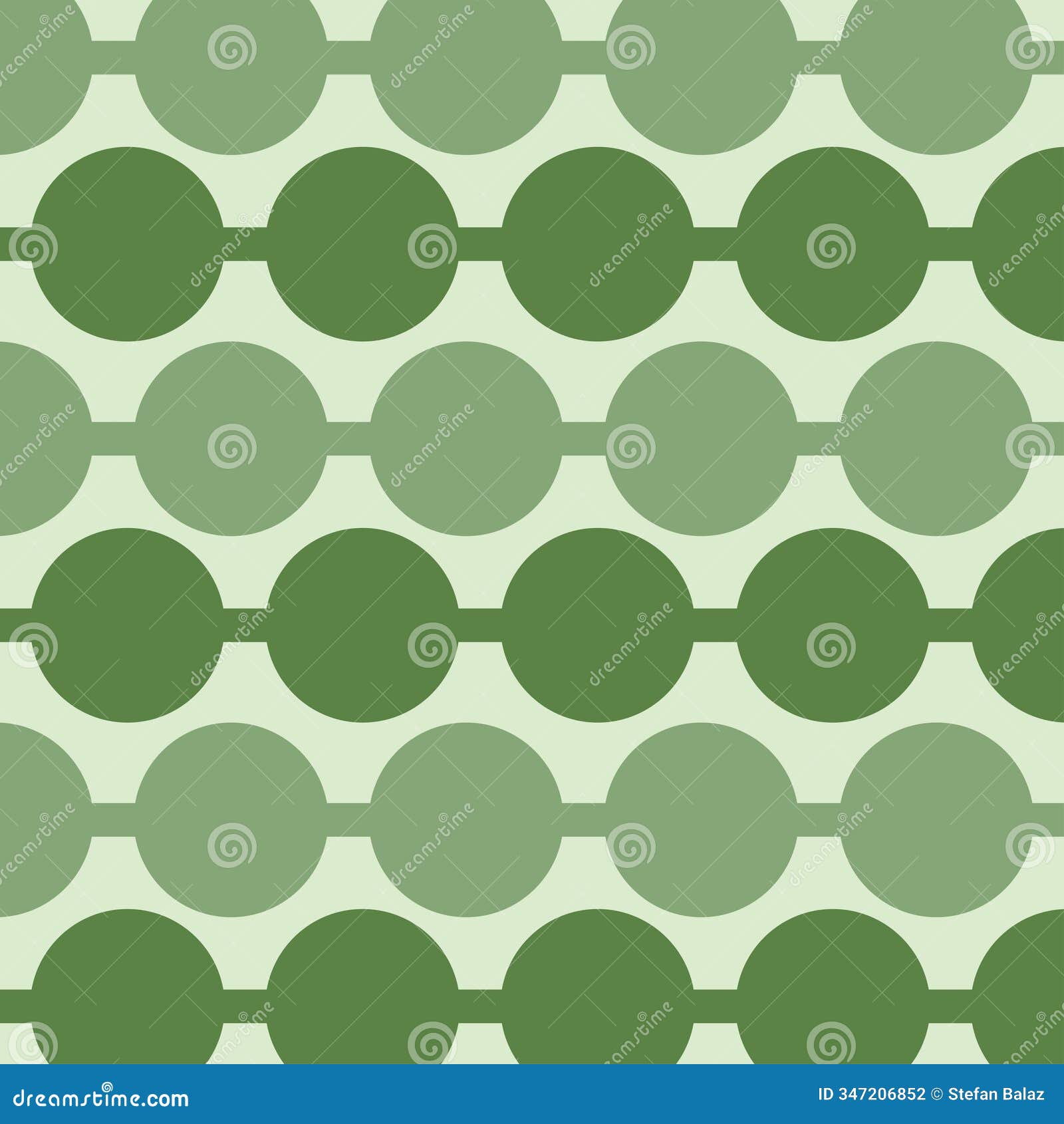 Vintage 1960 Green Groovy Geo Circles, Retro 60s and 70s Green Colorful ...