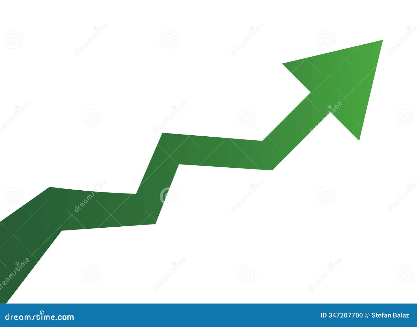 Growing Business Green Arrow Chart Bar. Profit Arow Vector Illustration ...