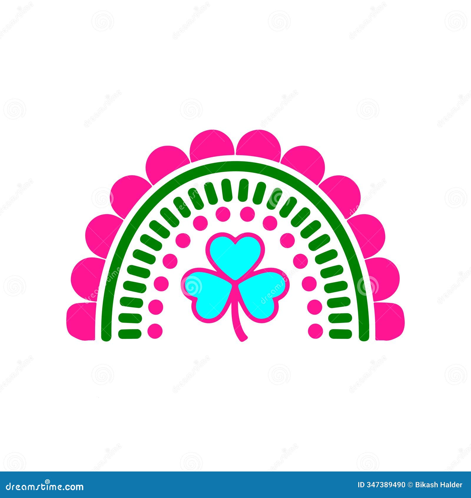 Abstract Symmetrical Circle Design Pattern Stock Vector - Illustration ...