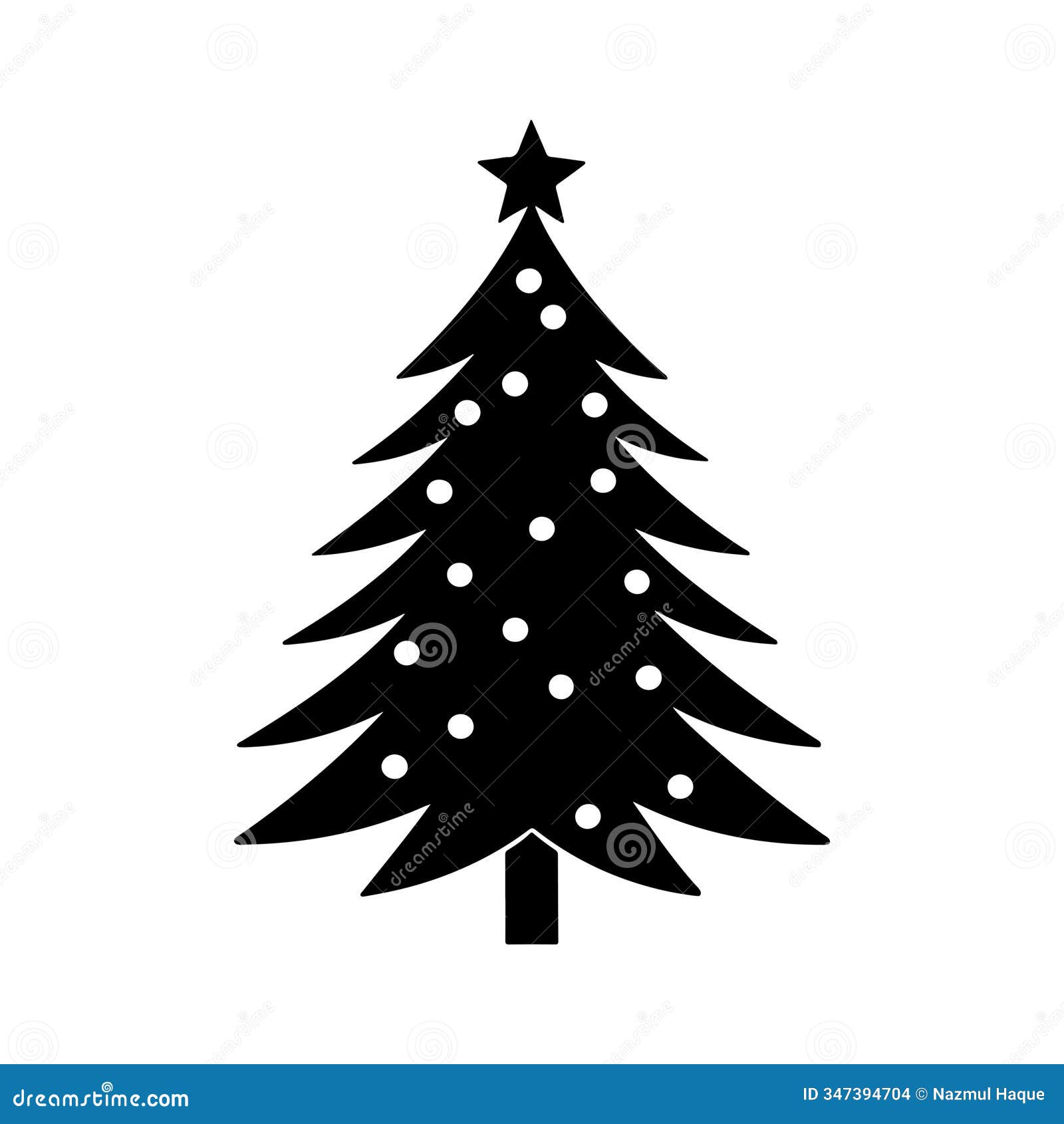 A Simple Christmas Tree Icon in Vector Style. Stock Illustration ...