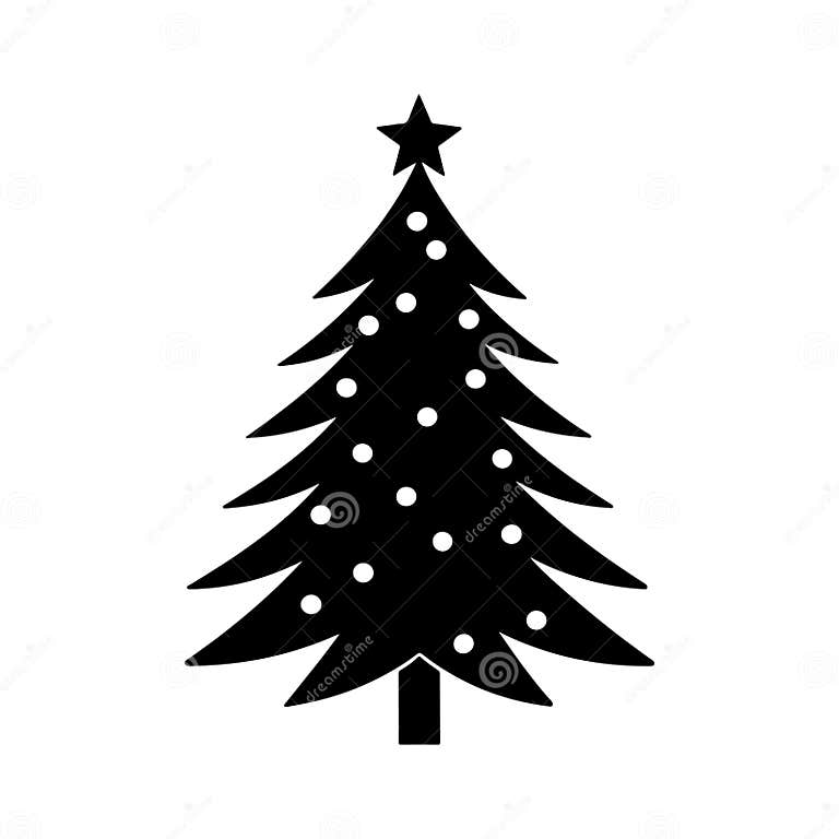 A Simple Christmas Tree Icon in Vector Style. Stock Illustration ...