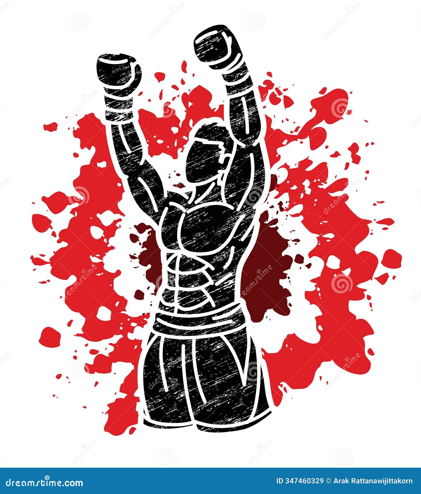 The Winner Boxing Women Esport Mascot Design Vector Illustration ...
