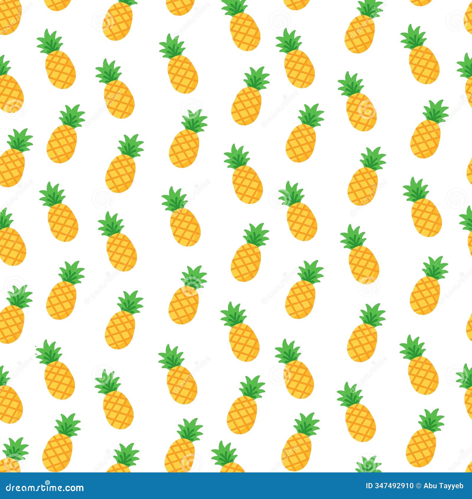 Pineapple Pattern Background Stock Illustration - Illustration of ...