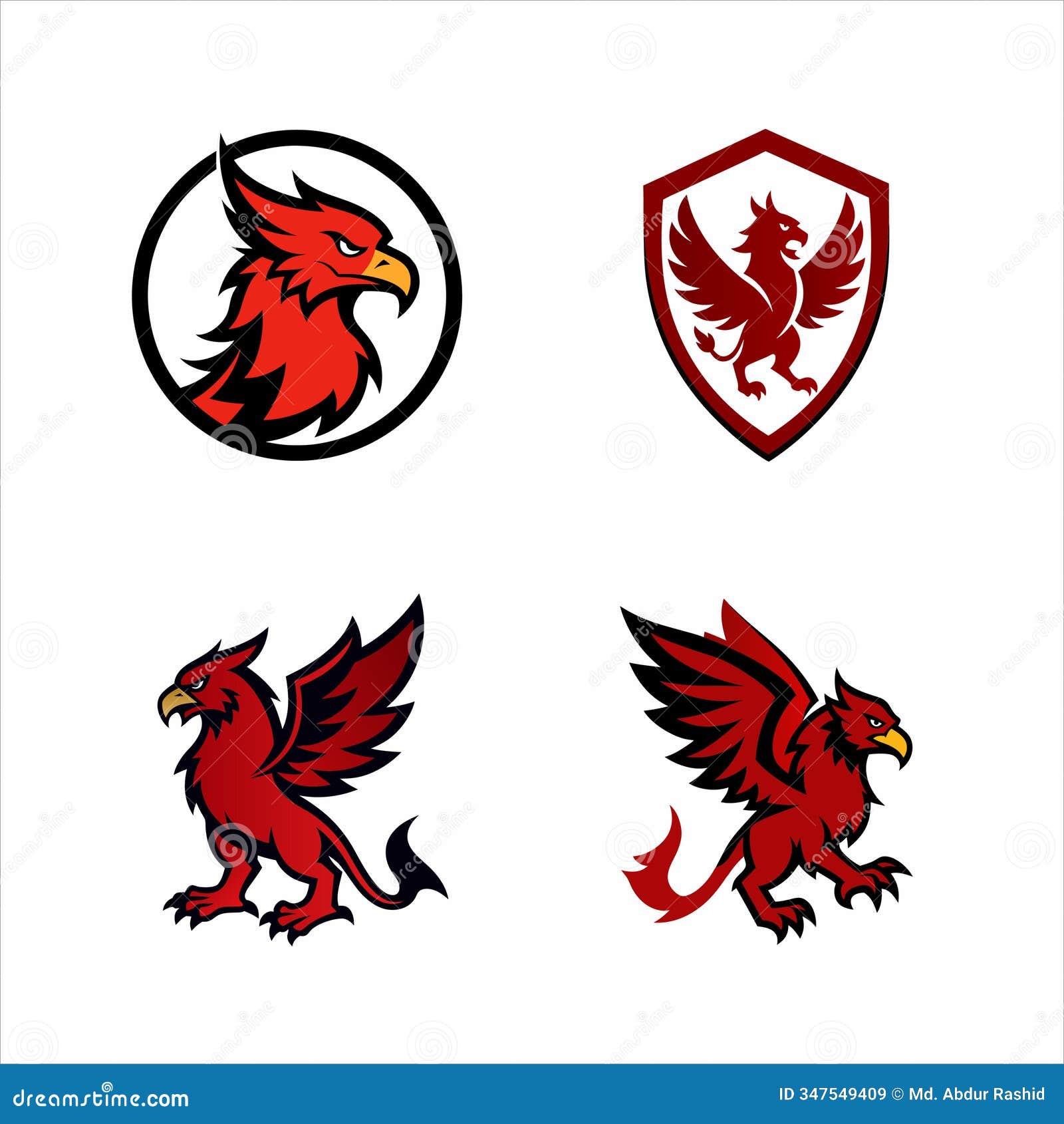 Elegant Griffin Mascot Vector for Logos and Icons Stock Vector ...
