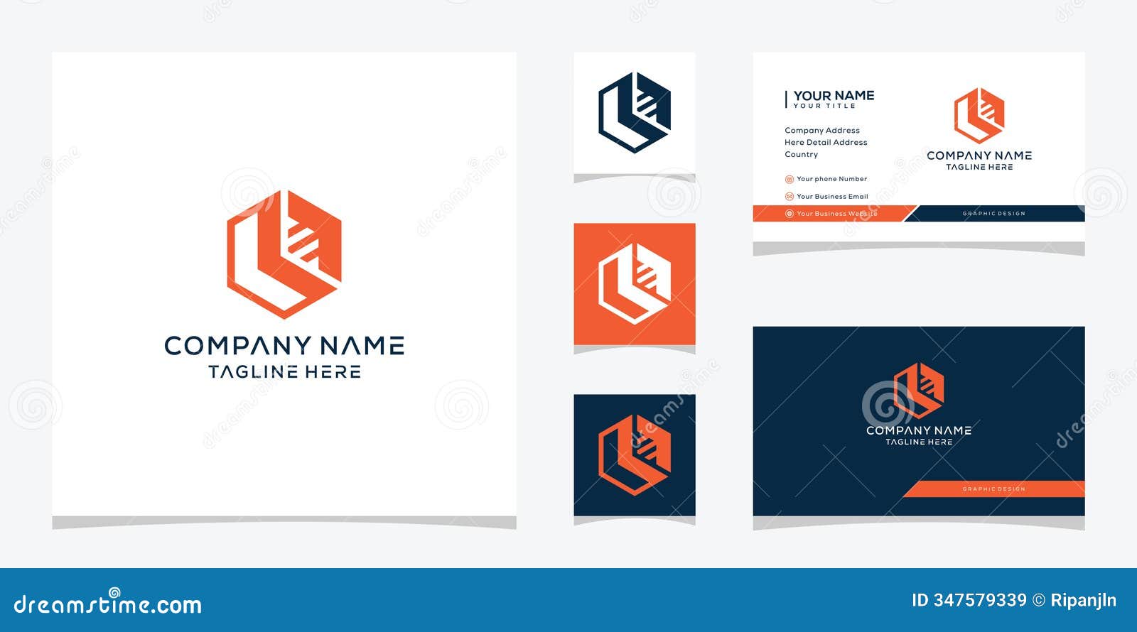 Letter L Hexagon Logo Design Graphic Vector Template Stock Illustration ...