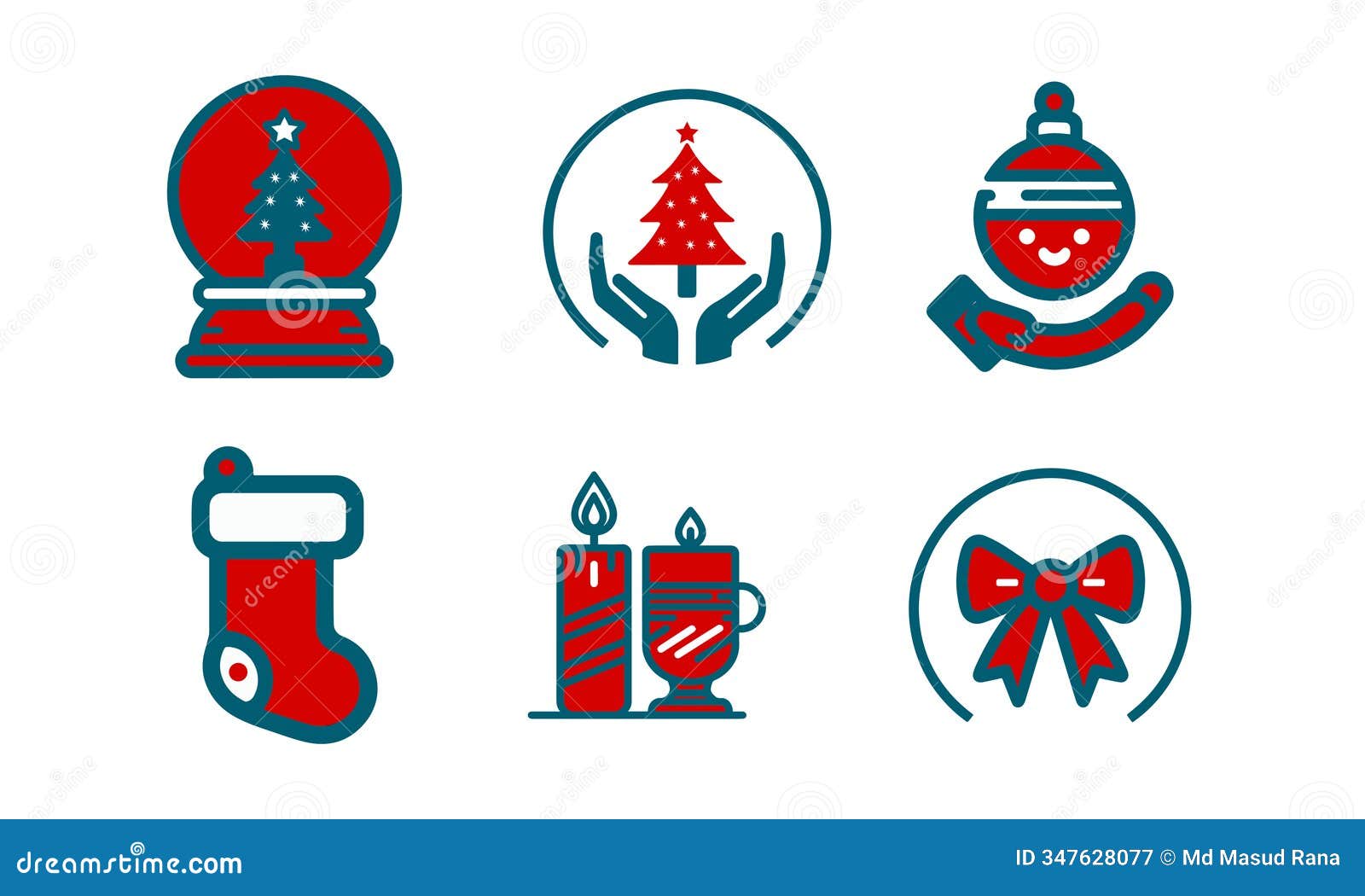 Set of the Christmas Item Icon Vector 04 Stock Vector - Illustration of ...