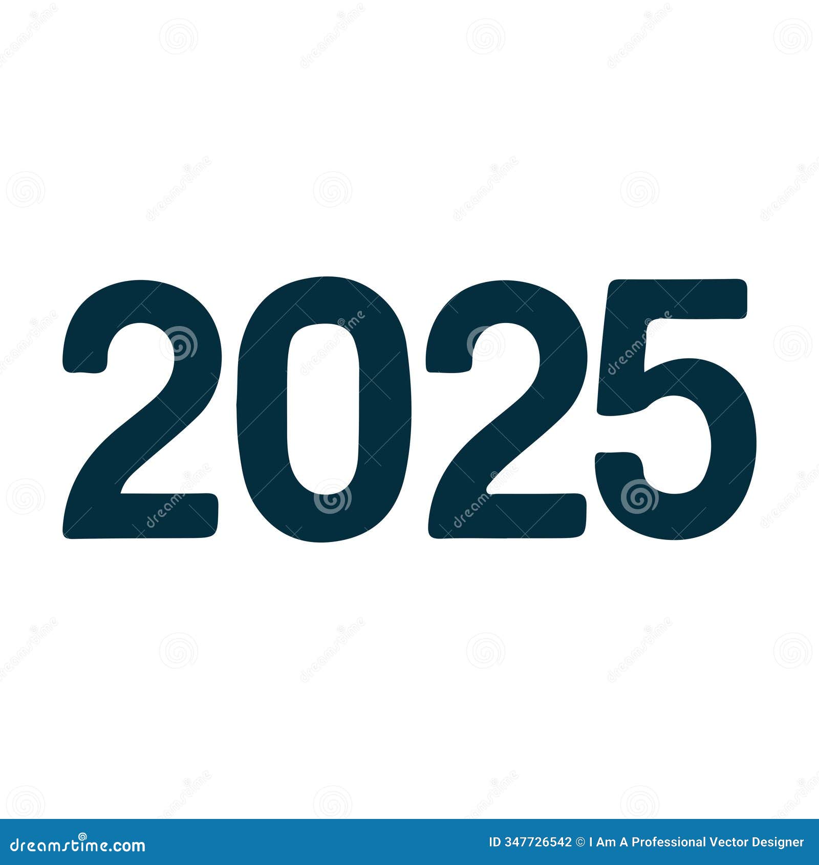 2025 New Year Icon on White Background. Flat Style. Vector Illustration ...