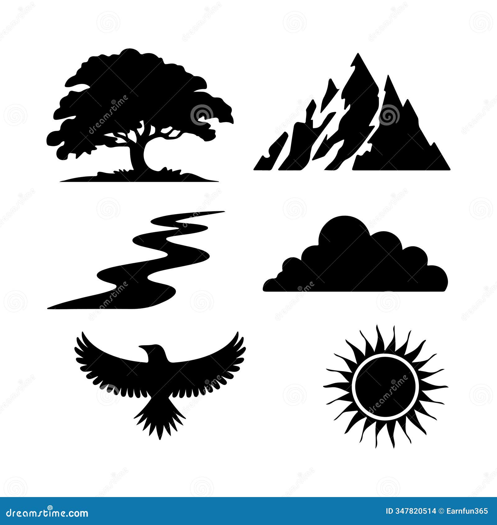 Silhouettes Of Winding Snakes, Sketch Vector Illustration ...