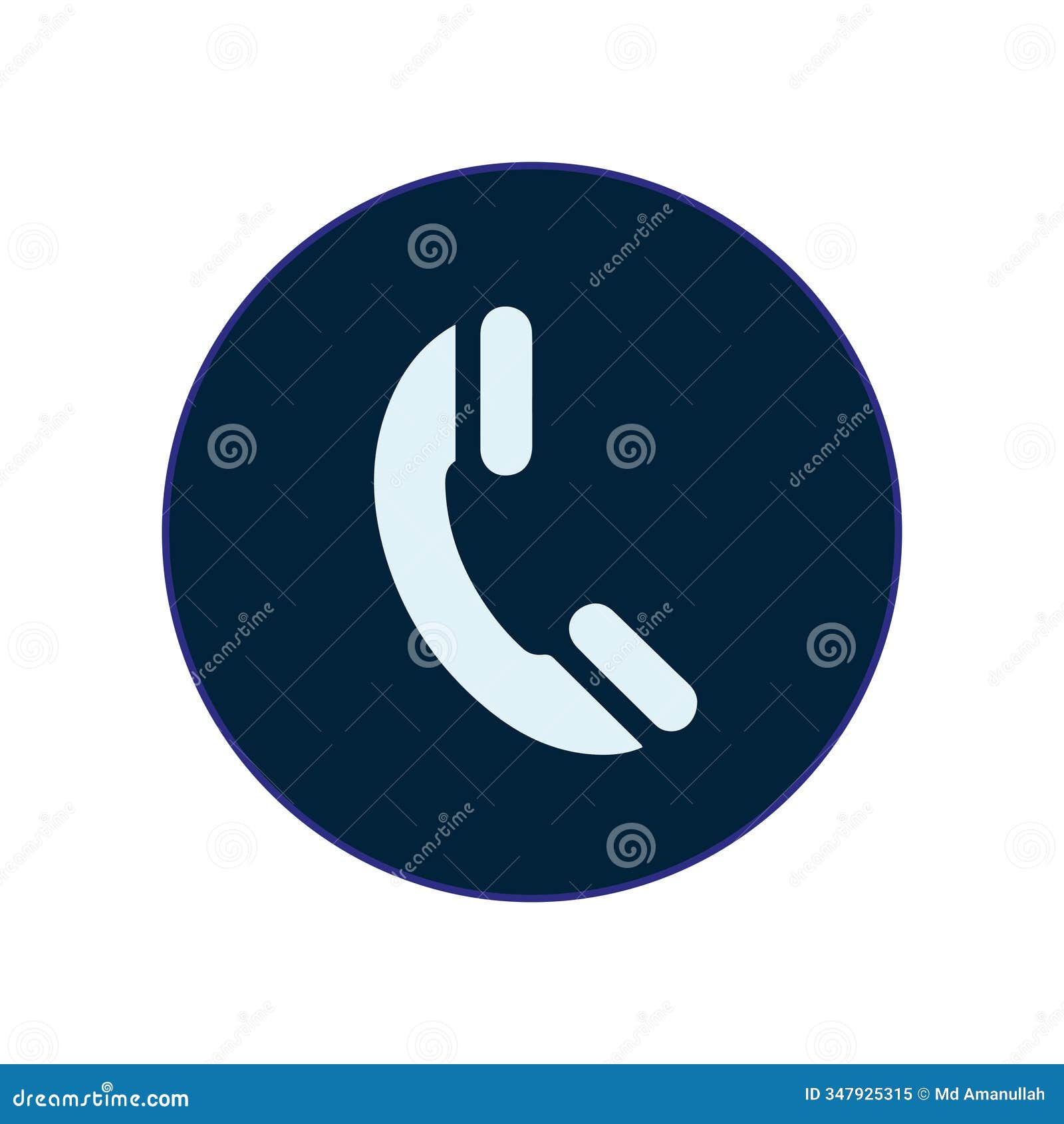 Neve Blue and White Elegant Call Icon Vector Stock Vector ...