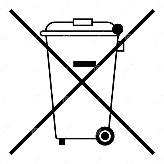The Crossed Out Wheelie Bin with Bar Symbol , Waste Electrical and ...