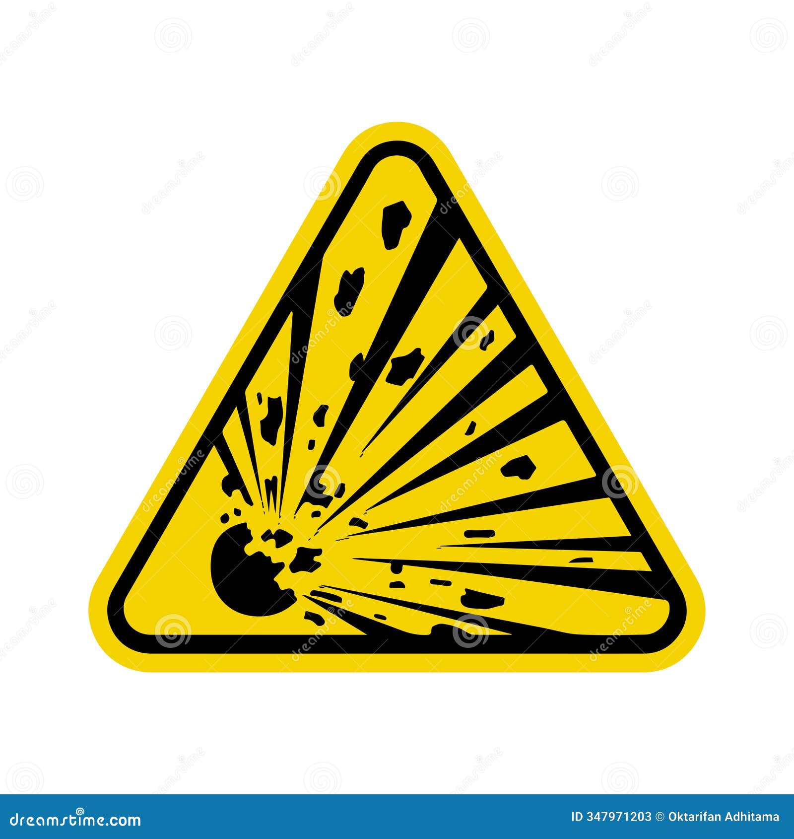 Explosives Warning Sign Vector Illustration | CartoonDealer.com #333705190