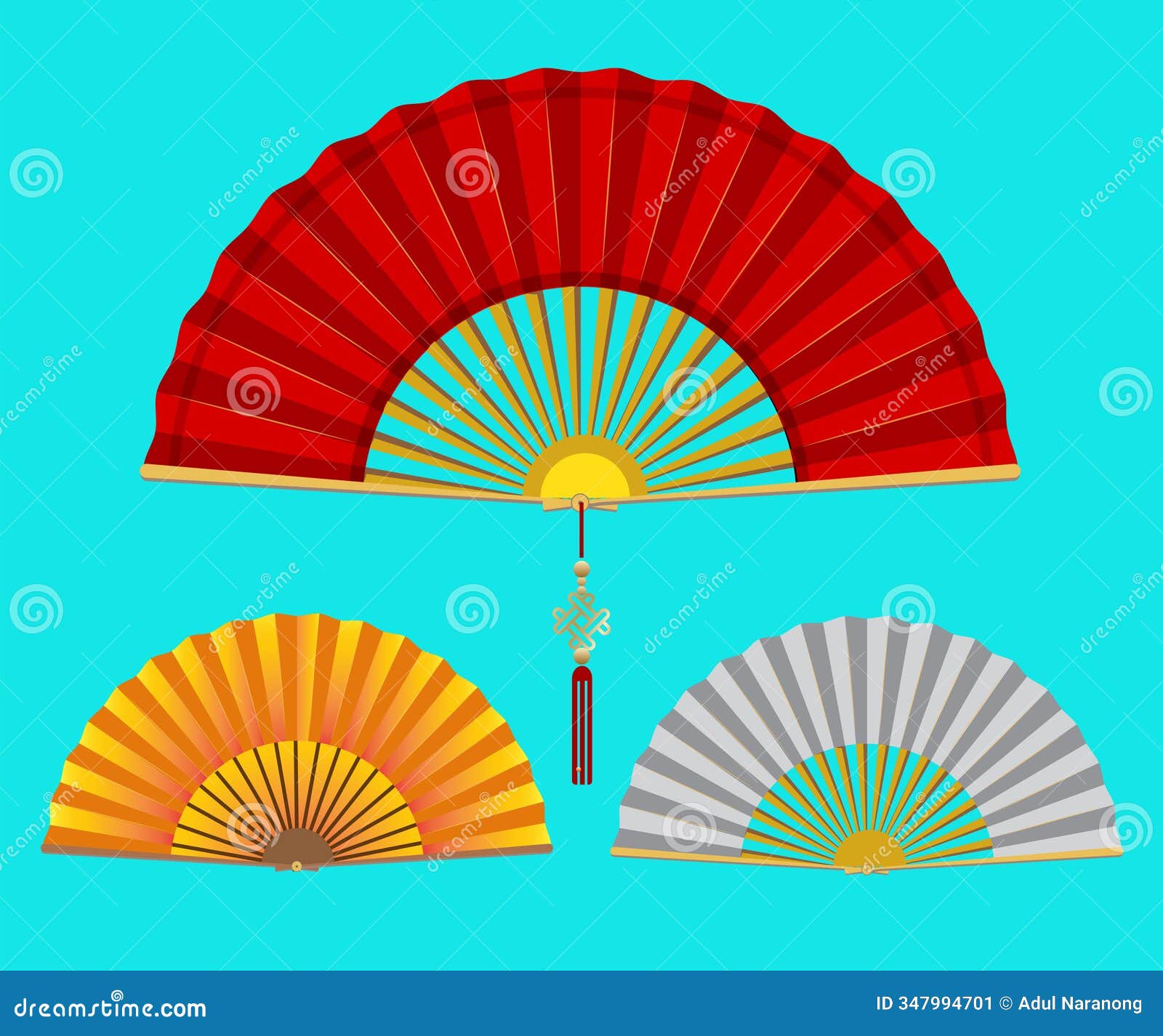 Chinese fan type stock vector. Illustration of graphic - 347994701